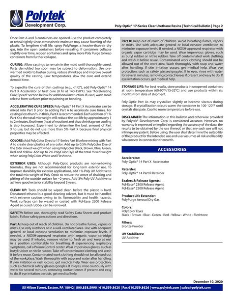 Poly Optic® 14 Series Casting Resins Pdf