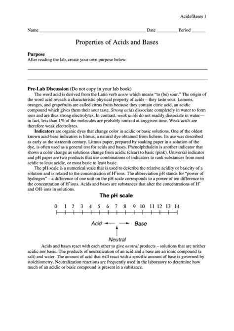 properties of acids and bases lab printable pdf download