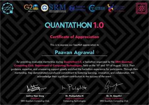 Paavan Agrawal On Linkedin Quantathon1 Mentorship Innovation Techleaders