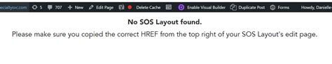 No Sos Layout Found Wordpress Divi Builder Rwebdev