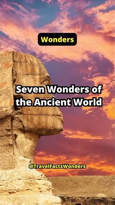 7 Wonders Of The Ancient World 🌏 Shorts Travel Wonders 7wonders Ancientworld Youtube