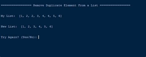 How To Remove Duplicate Element From A List In Python Sourcecodester