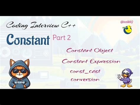 Coding Interview C Constant P constant object constant expression và const cast