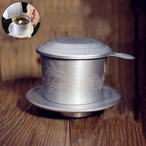 휴대용 알루미늄 베트남 커피 드리퍼 필터 커피 메이커 고품질 정제 드립 중원 아이스 커피 필터 포트 도구