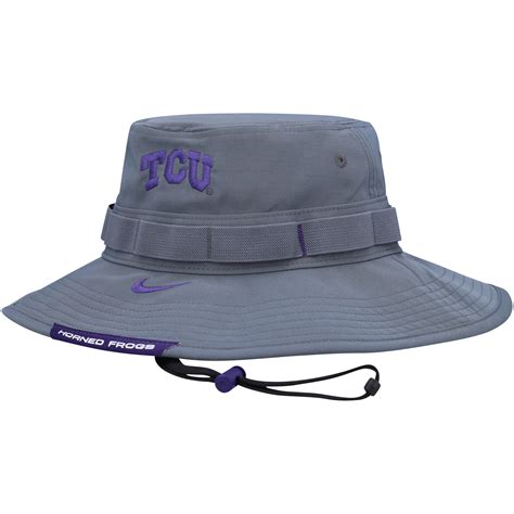 Mens Nike Gray Tcu Horned Frogs Performance Boonie Bucket Hat