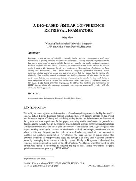 A Bfs Based Similar Conference Retrieval Framework Pdf Search