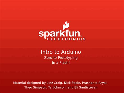 Introduction To Arduino Slides Introduction To Robotics Docsity