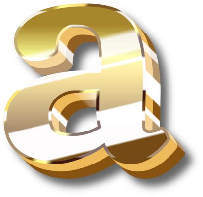 D Golden Letters Pngs For Free Download