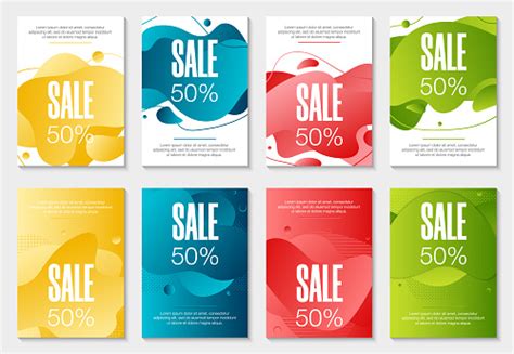 8 추상현대 그래픽 액체 배너 의 세트 동적 파도 다른 색깔의 유체 형태 흐르는 액체 그라데이션 셰이프가 있는 격리된 템플릿입니다 특별 제공 전단지 또는 프레젠테이션을 위해