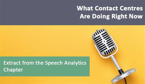 Speech Analytics In The Contact Centre 2020 Survey Results