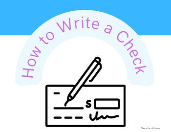 Financial Literacy How To Write A Check By Financial Fun With Francesca
