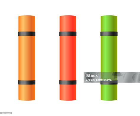 요가 사실벡터 일러스트를 분리용 롤드 매트 3개 의 템플릿 3가지 개체에 대한 스톡 벡터 아트 및 기타 이미지 3가지 개체