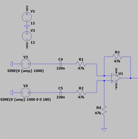 Operational Amplifier Ac Coupled Differential Op Amp Bias Current