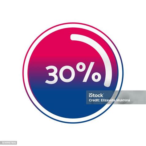 30 원형 차트 격리된 기호 벡터 빨강 파랑 그라데이션 요소입니다 백분율 인포그래픽 기호입니다 일러스트 비즈니스 아이콘 금융