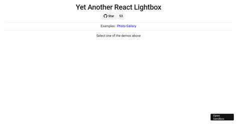 Yet Another React Lightbox Examples Forked Codesandbox