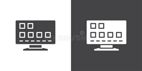 Smart Television Icon Thin Line Illustration Set Stock Vector Illustration Of Wifi Buttons