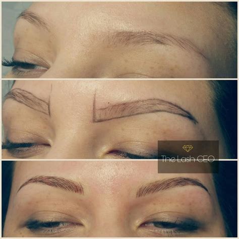 Microblading Results Before During And After