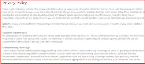 Privacy Policy For Weebly Termsfeed