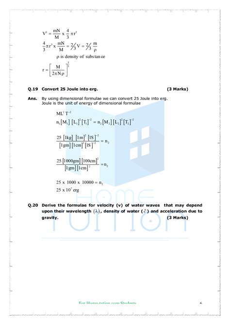 important questions for class 11 physics chapter 2 units and measurement