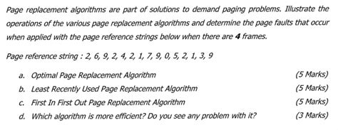 Solved Page Replacement Algorithms Are Part Of Solutions To
