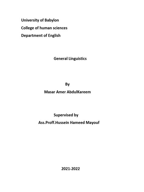 Linguistic Knowledge And Performance Pdf Linguistics Cognitive