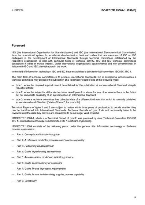 ISO IEC TR 15504 1 1998 Information Technology Software Process Assessment Part 1 Concepts