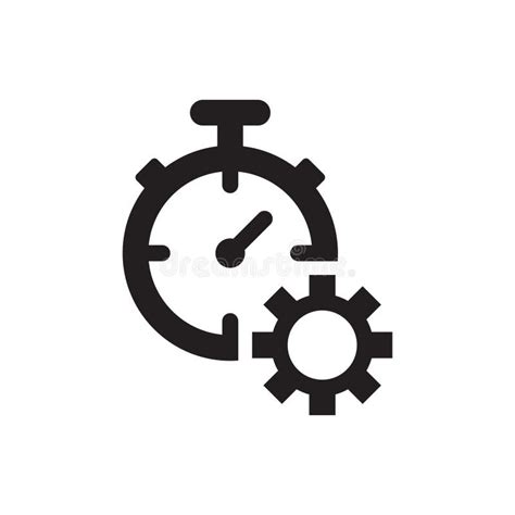Productivity Icon Timer Setting Icon Management Stock Vector Illustration Of Sign