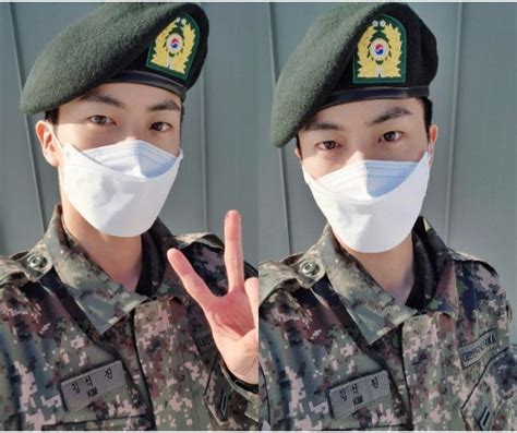 Bts Jin Sends Greeting To Fans After Finishing Basic Military Training