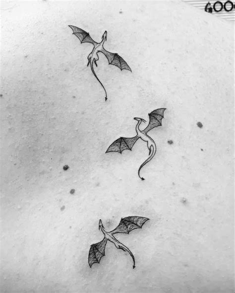 3 Little Dragons Small Tattoos Bookish Tattoos Body Tattoos