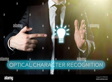 Writing Displaying Text Optical Character Recognition Concept Meaning The Identification Of