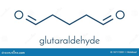 Glutaraldehyde Molecule Molecular Structure Crosslinking Agent Ball And Stick 3d Model