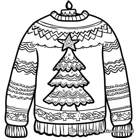 Ugly Sweater Coloring Pages Free And Printable