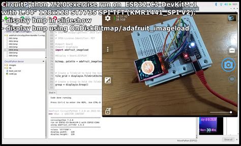 Embedded Things Esp32 C3circuitpython 720 St7735 Tft Display Bmp