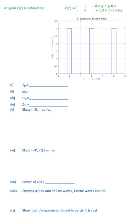 Solved A Signal X T Is Defined As Ults Chegg Com