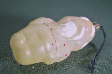 Купить Игрушка елочная стеклянная Дед старик Стекло подвес МПО Иней СССР в интернет