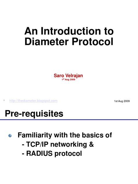 Introduction To Diameter Protocol[1] Radius Internet Protocol Suite