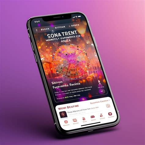 Premium Ai Image Mobile App Design Of Event Management Ticket Booking App Design Festive Theme