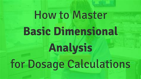 How To Master Basic Dimensional Analysis For Dosage Calculations Nursing School Of Success