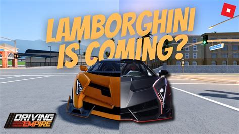 Lamborghini Is Coming Back To Driving Empire Youtube