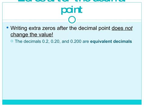 Place Value With Decimals Ppt