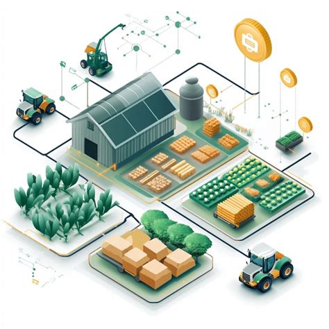 A Visual Of A Farms Blockchain System For Tracking And Managing Supply Chain Transparency