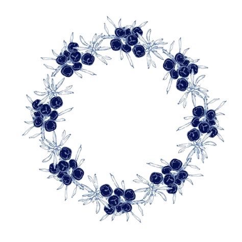 Premium Vector Juniper Branch Seamless Pattern