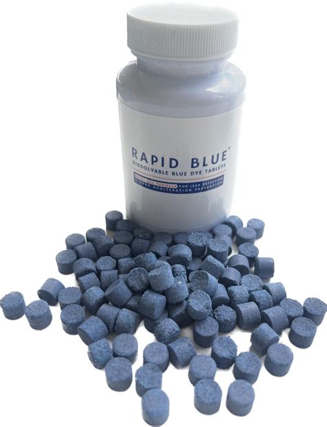 Rapid Blue Dissolvable Blue Dye Tablets For Toilet Leak Detection