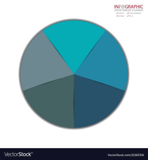 Abstract Element Infographics 5 Option Design Vector Image