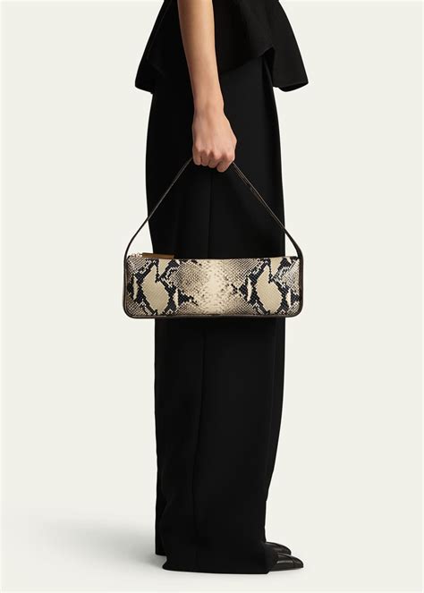 Khaite Lori Python Embossed Leather Shoulder Bag Bergdorf Goodman