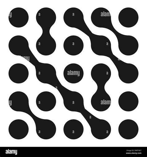 Abstract Point Movement Connected Round Blobs Transition Metaballs