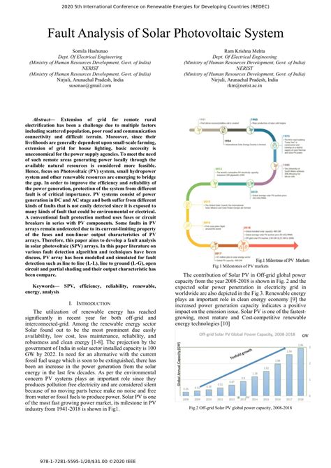 PDF Fault Analysis Of Solar Photovoltaic System
