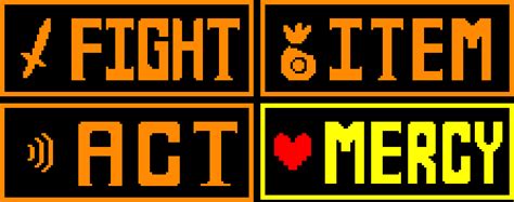 Undertale Battle Buttons Usemercy Pixel Art Maker