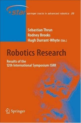 Robotics Research Springer Tracts In Advanced Robotics By