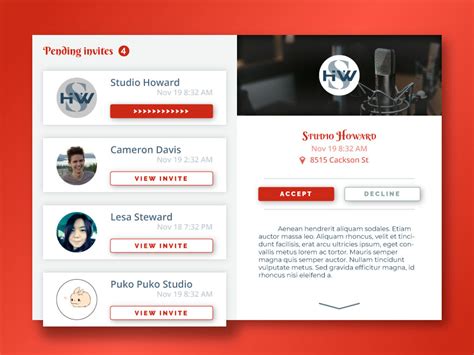 Dailyui 078 Pending Invitation By Yoshio Tsuda On Dribbble